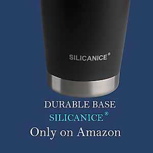 SILICANICE Gray The Only Soft Touch 20oz Stainless Steel Insulated Tumbler with MacSlider Lid-Spill Proof,Dishwasher Safe,Durable Thermal Cup for Hot/cold Coffee, Water & Smoothies