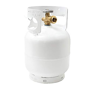 FLAME KING YSN5LB 5 Pound Propane Tank Cylinder, Great For Portable Grills, Fire Pits, Heaters And Overlanding, White