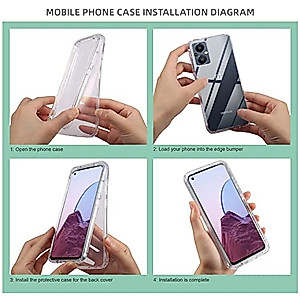 YJROP OnePlus Nord N20 5G Case: Crystal Clear Full-Body Rugged Hybrid Bumper with Tempered Glass Screen Protector