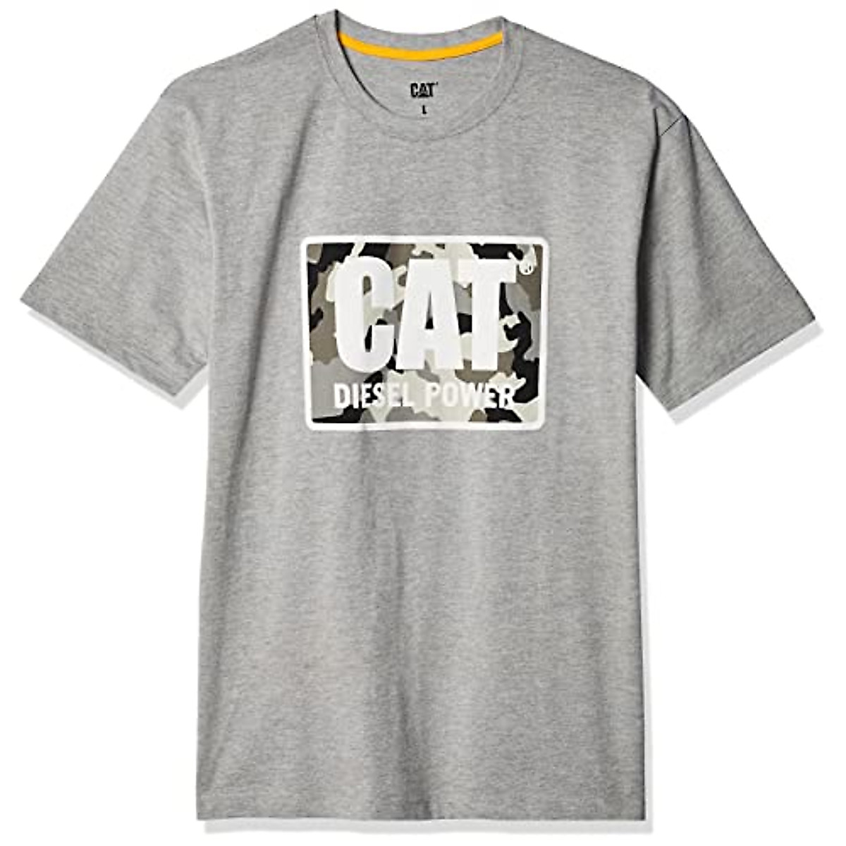 Caterpillar Men's CAT Diesel Power Short Sleeve Classic Fit Tee, Heather Grey, XL