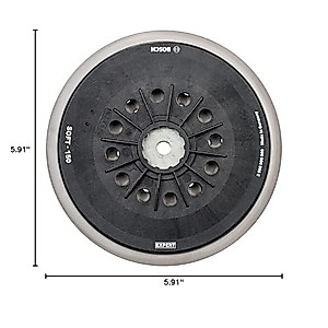 Bosch Professional 1x Expert Multihole Backing Pad for Bosch (Version soft, Ø 150 mm, Accessories Random Orbital Sander)