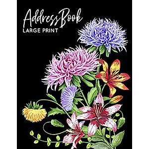 Address Book Large Print: Address Book Large Print For Seniors : Telephone Address Book Big Print With A-Z Alphabet Index : Records Name, Address, Phone, E-mail address with Note Section