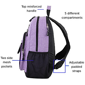 Eastsport Tech Backpack, Purple Chambray