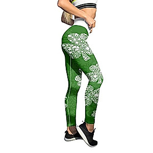 Pilates Running Pants Skinny Women's Good Luck Paddystripes Pants Leggings For Yoga Pants 1x Yoga Pants for Women plus Size (Green, XXL)