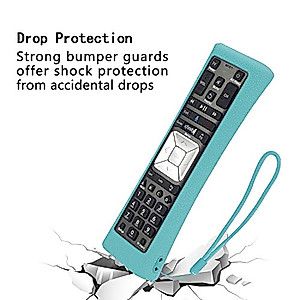 Protective Silicone Remote Case for XFinity Comcast XR11 Premium Voice Activated Cable TV Backlit Remote Control Shockproof Washable Skin-Friendly Remote Control Cover with Loop (Glow in Dark Blue)