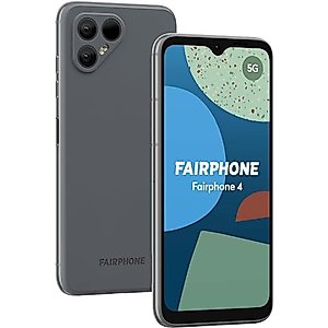 Fairphone 4 Dual-SIM 256GB ROM + 8GB RAM (GSM Only | No CDMA) Factory Unlocked 5G Smartphone (Grey) - International Version