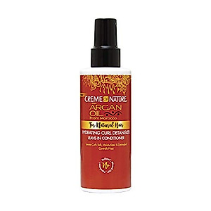 Creme of Nature Argan Oil for Hair, Hydrating Leave in Conditioner and Curl Detangler, For Dry Damaged Hair, 4.23 Fl Oz