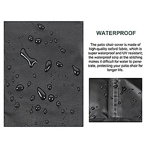 MaWGcowerd Patio Furniture Cover-420D Oxford Cloth Sofa Table Chair Waterproof Cover, 4 Piece Set of Outdoor Garden Patio Furniture Waterproof Dustproof Sunscreen Cover