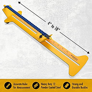 SpeedyJig XL Paracord Bracelet Kit & Jig | Adjustable Frame | Craft 4” to 18” Survival Bracelets, Jewelry, Keychains | Craft Idea for Adults & Children | Includes Cords & Buckles | USA Made