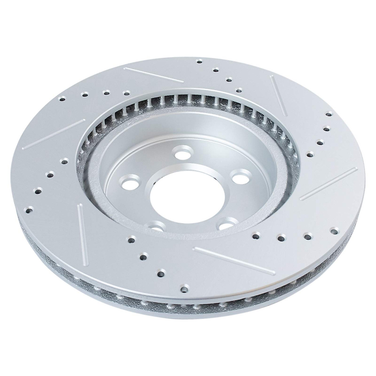 Rotor & Brake Pad Ceramic Performance Drilled Slotted Front & Rear Kit