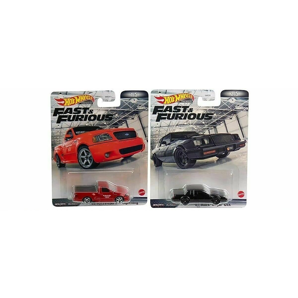 Hot Wheels Premium Fast & Furious 2022 Complete Set of 5 Diecast Vehicles from DMC55-957J Release