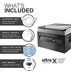 Avid Armor Chamber Vacuum Sealer USVX Machine and Vacuum Pouches 6x10" in 250 Pack