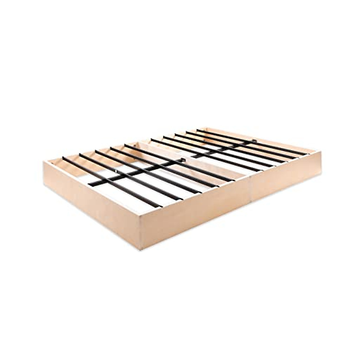 Panana 9 Inch Metal Box Spring Bed Base/Heavy Duty Steel with Fabric Cover/Mattress Foundation/Metal Frame Easy Assembly,Queen,White