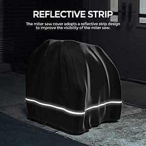 RitPin Miter Saw Cover, Fit for Most Miter Saws, Planers, Machine Tools, To Prevent Table Saw Rust, Waterproof and Dustproof, Black