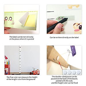 by Unbranded Growth Chart for Kids,Upgrade Removable Baby Growth Chart for Wall with Marker Stickers,Hooks,Canvas Height Measuring Rulers for Boys Girls (Dinosaur)