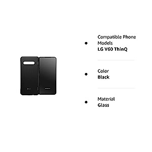 LG Dual Screen Case for LG V60 ThinQ 5G with Type-C Adapter - Black (LM-V605N)