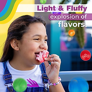 Candylandia Cotton Candy Bulk - Skittles Flavor Carnival Cotton Candy - Cotton Candy Party Favors for Birthdays, Party Themes, & More - Flavored Cotton Candy Bag - 2 Bags