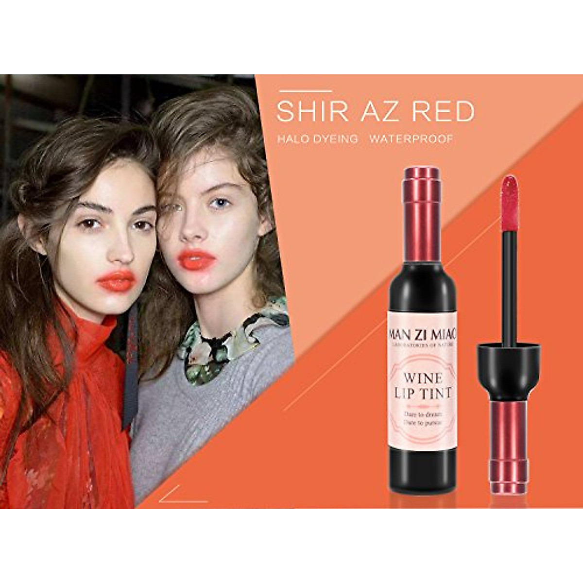 6 Colors Wine Lip Tint Set, Matte Lip Stain Long Lasting Waterproof Liquor Bottle Lip Gloss Gift Set, Silky Smooth Lightness Non-Stick Lipstick for Women (wine matte lip tint set)