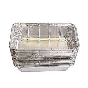 PARTY BARGAINS 2 Lb Aluminum Loaf Pan - 20 Pack, 8.5" x 4.5" x 2.5" Heavy Duty Disposable Bread Pans for Perfect for Baking, Lasagna, Meatloaf & Food Serving (Max 240°C)