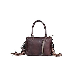 Myra Bag Women's Cowhide Satchel Brown One Size