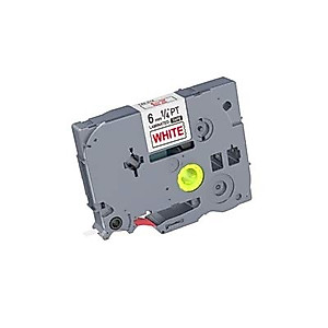 IDIK 1PK Red on White Standard Laminated Label Tape Compatible for Brother P-Touch TZe-212 TZ212 TZe212(6mm x 8m)