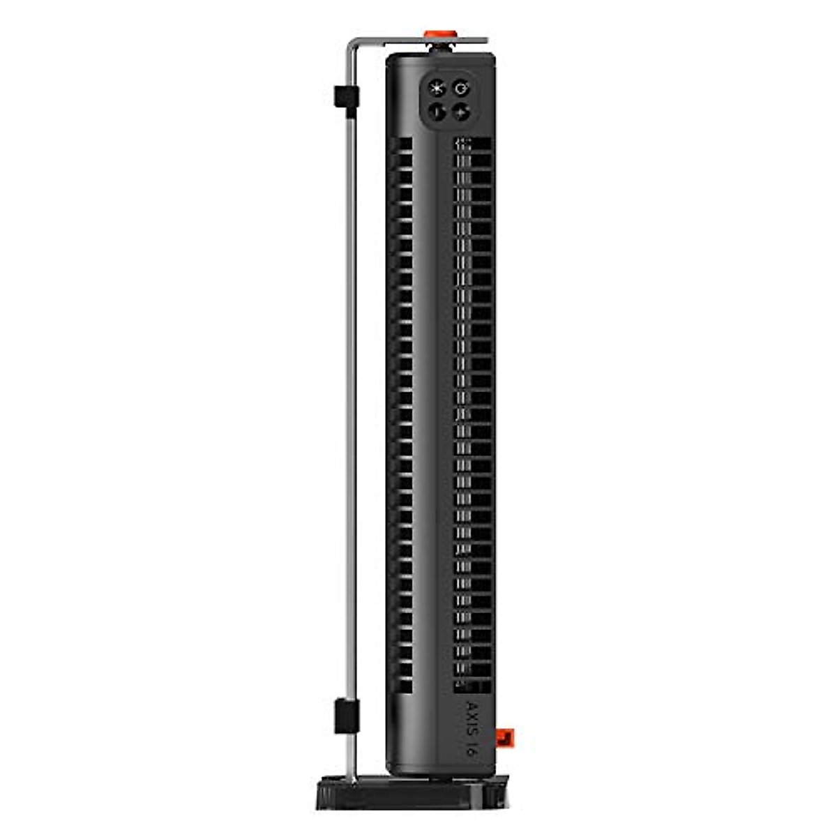 SHARPER IMAGE AXIS 16 Airbar Tower Desk Fan with Task Light, Full-Range Tilt, 3 Speed Touch Control, Black