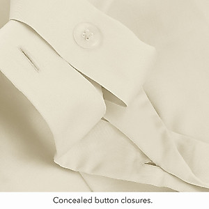 Nate Home by Nate Berkus 300TC 3-Piece Luxe Cotton Sateen Duvet Cover | Ultra Soft, Cool, Bedding Set from mDesign - King Size - 1 Duvet Cover/2 Pillow Shams, Antique White (Beige)