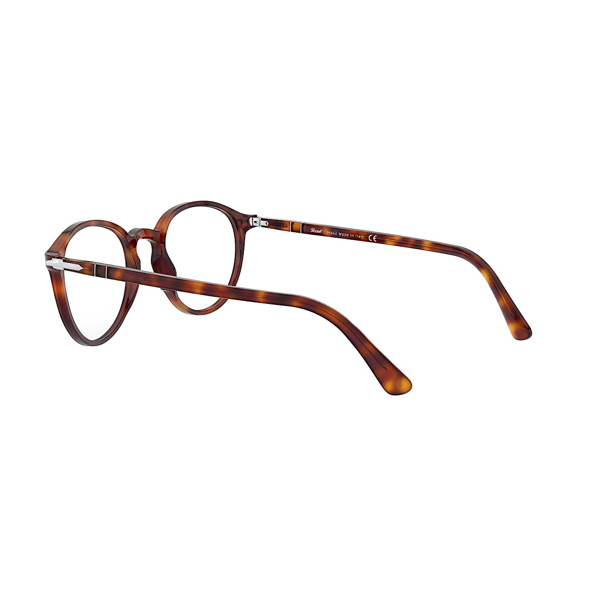 Persol PO3218V Round Prescription Eyewear Frames, Havana/Demo Lens, 51 mm
