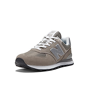 New Balance Men's 574 Core Sneaker, Grey/White, 10