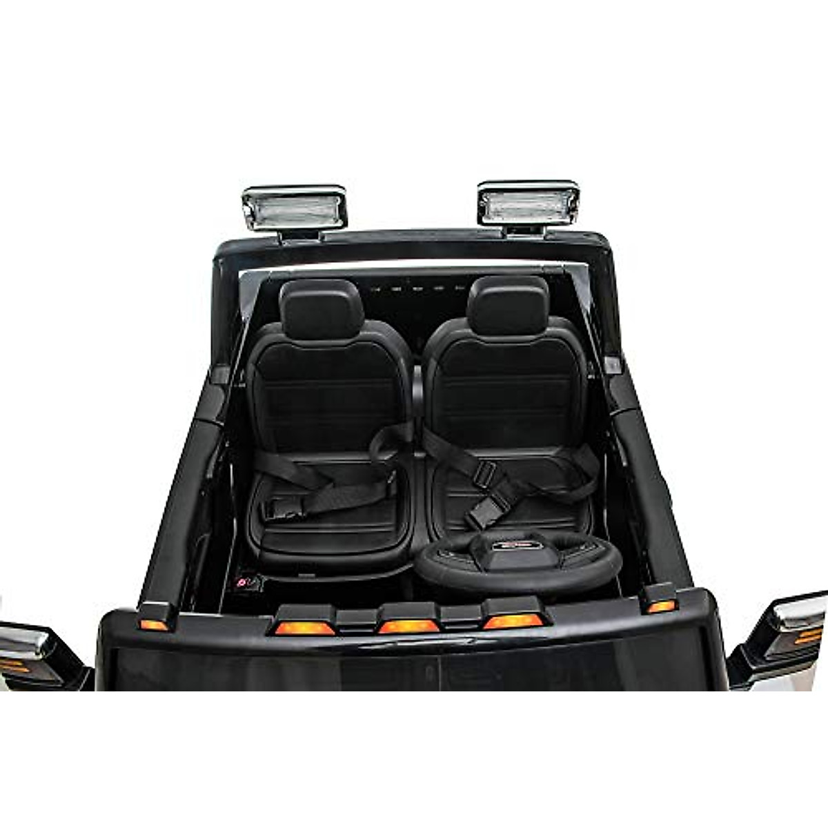 DAKOTT GMC Sierra Denali HD Two Seater 12 Volt Ride-On Truck w/ 2.4G Remote Control, LED Lights, Horn, Music, MP3/USB, Storage Box, Spring Suspension, Electric Vehicle for Kids .