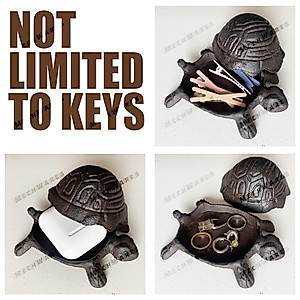 MechWares – Animal Style Cast Iron Key Hider- Hidden Key Holder for Outdoor and Indoor -Room Decoration- Garden Accessory- for Key | Ear Studs | Ring | Paper Clip- 1 Pcs (Turtle-Small)