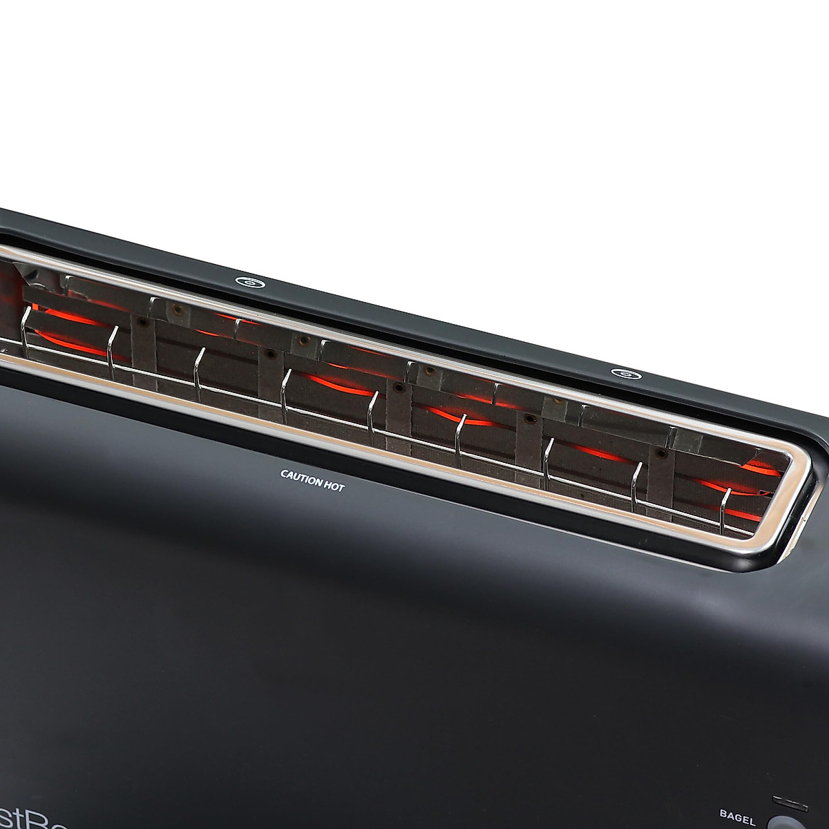 West Bend 77224 Toaster 2 Slice QuikServe Wide Slot Slide Through with Bagel and Gluten-Free Settings and Cool Touch Exterior Includes Removable Serving Tray, Black