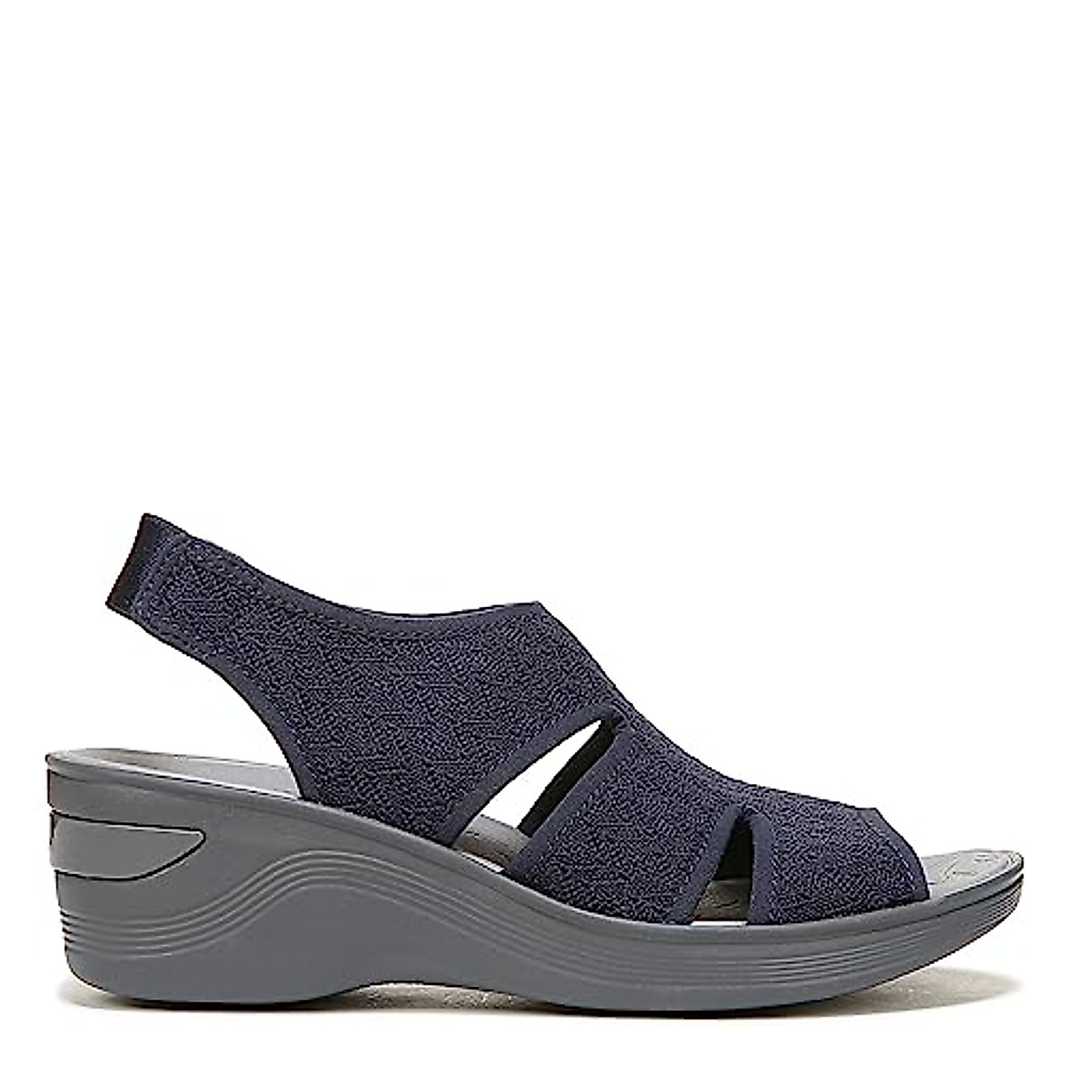 BZees Womens Daytona Slip-On Wedge Sandal Navy Blazer 9.5 M