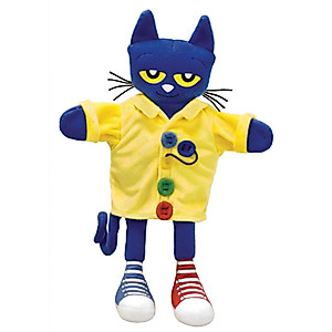 MerryMakers Pete the Cat and His Four Groovy Buttons Hand Puppet, 14.5-Inch