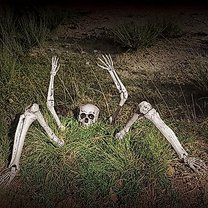 GiftExpress Creepy Life Size Ground Breaker Skeleton for Halloween Yard Decorations