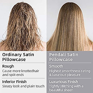 pendali Silk Pillowcase for Hair and Skin, Both Side Silk Pillow Case Soft and Smooth,Beauty Sleep, Bed Pillow Covers with Hidden Zipper, Silk Satin Pillowcase, Standard Size, Pack of 1 Piece