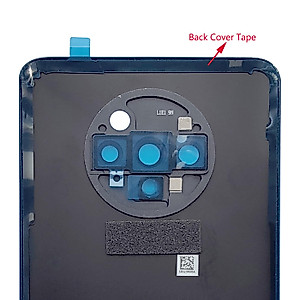 ubrokeifixit for OnePlus 7T Housing Rear Glass Back Door Cover Replacement/Adhesive for OnePlus 7T HD1900 HD1901 Dual SIM 6.55"(NOT for 7T Pro 6.67") (Silver(Back Glass Cover+Camera Lens))