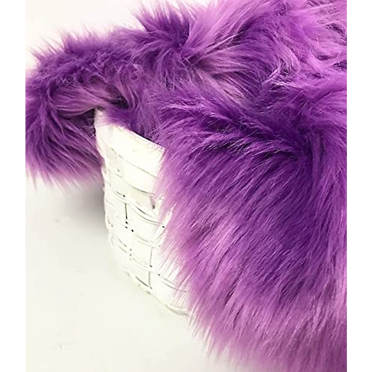 Bianna Creations | Faux Fur Fabric Pieces | US Based Seller | Shaggy Squares | Craft, Sewing, Costumes (Violet, 8x8 inches)