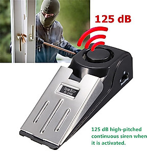 Upgraded Door Stop & Security Alarm, Wireless Portable 120 Loud Entrance Alert Door Stopper Wedge Security Door Stopper Anti-Theft Alarm Doorstop Safety Tools for Travel Home Apartment House (1)