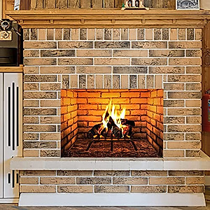 HYTXEN 24 inch Fireplace Grate Heavy Duty Solid Steel Indoor Chimney Hearth Bar Fire Grates for Outdoor Kindling Tools Pit Wrought Iron Wood Stove Firewood Burning Rack Holder Black