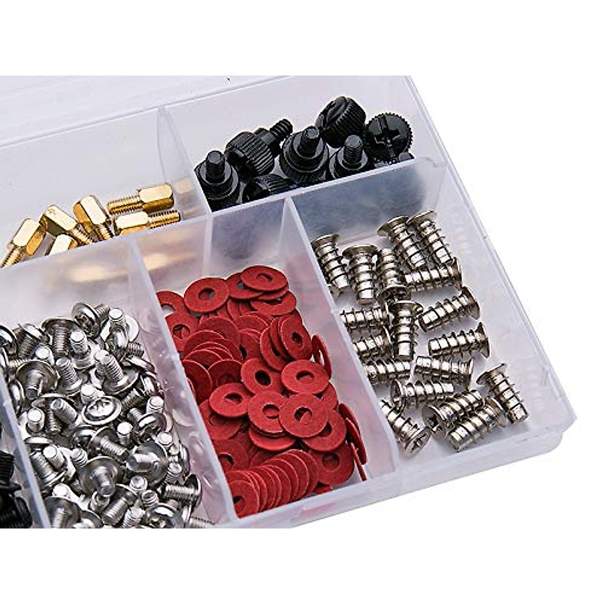 Mercury_Group Fasteners, 240Pcs Computer PC Repair for Motherboard PC Case CD-ROM Notebook Riser Fiber Screw Washer Tool Set