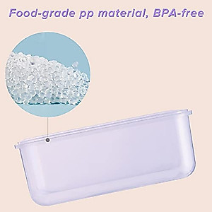 DOOBAANN Food Storage Containers with Ice Box,Fruit Containers Set with Lunch Bag,Perfect for Summer,Bpa Free. (YELLOW/PURPLE)