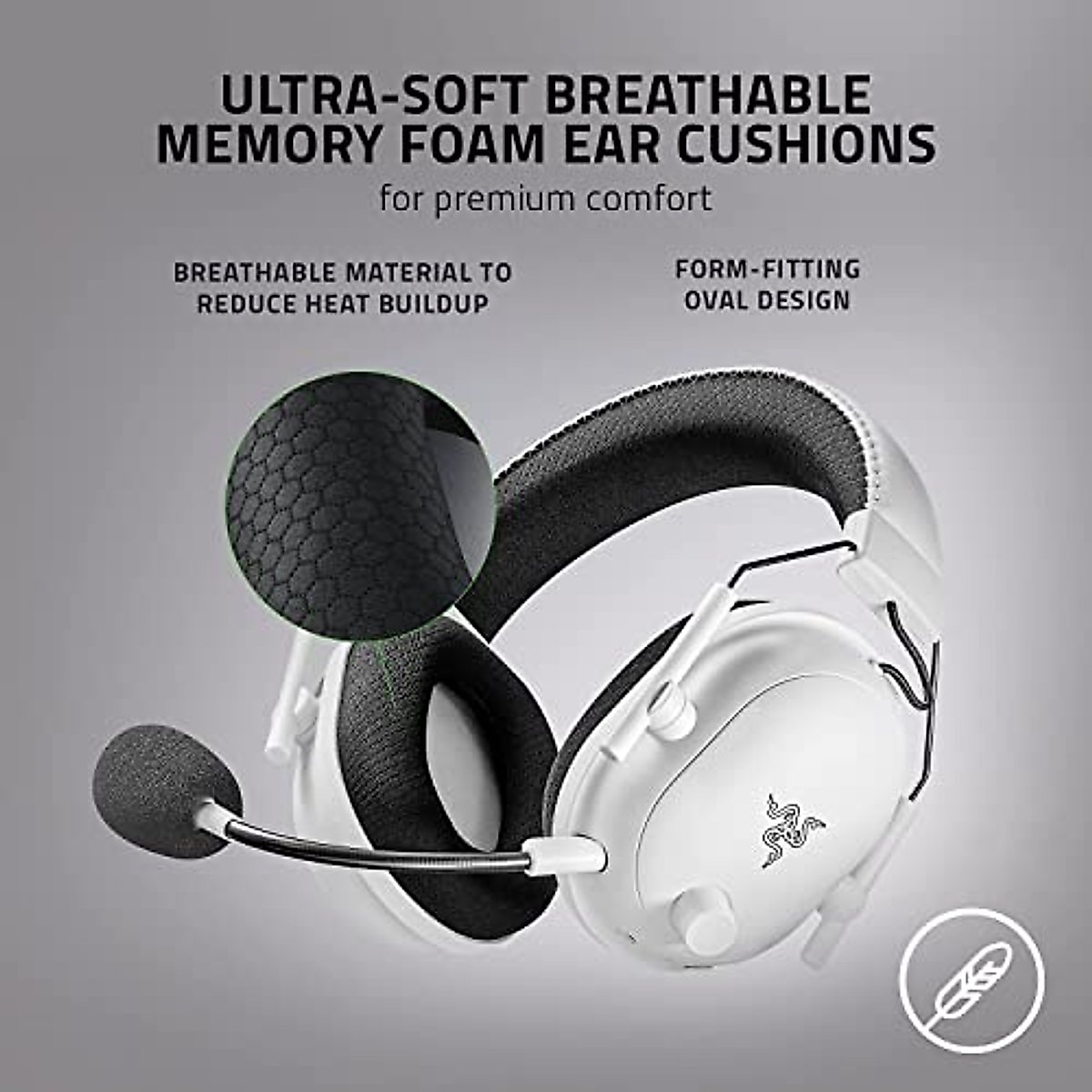 Razer BlackShark V2 Pro Wireless Gaming Headset: THX 7.1 Spatial Surround Sound, Headphone with Microphone, Detachable Mic - for PC Computers, Mac/Windows, PS4, PS5, Nintendo Switch, White (Renewed)