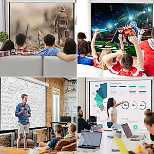 ZENY Projector Screen Pull Down 100 Inch 16:9 HD Projection Screen Folding Home Theater Portable Indoor Outdoor Movie Screen