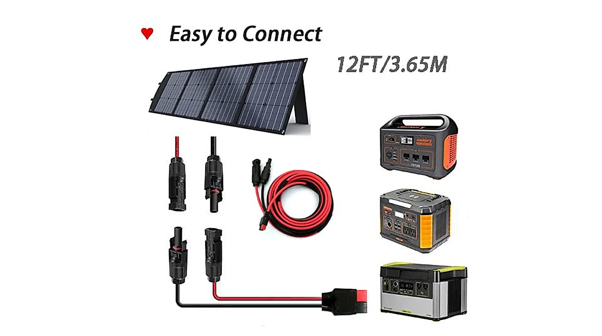 Magiktech 12FT Solar Panel Charge Cable for Power Stations
