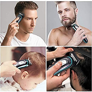 M MITLINK Hair Clippers, Haircut Trimmer Set, Hair Cutting Machine for Men/Kids/Baby/Barber Grooming Cutter Kit, Waterproof Haircut Barber Trimmer Kit with Guide Combs Brush (Black)