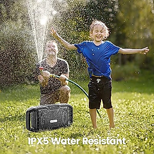 DBSOARS Bluetooth Speakers with Subwoofer, Portable 50W Stereo Sound Wireless Speaker, IPX5 Waterproof Outdoor Speakers with TWS Pairing, Built-in Mic, Power Bank, 30H Playtime, AUX for Camping, Beach