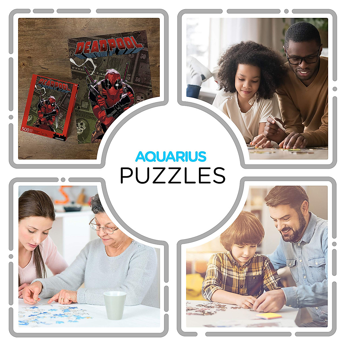 AQUARIUS Marvel Puzzle Deadpool (500 Piece Jigsaw Puzzle) - Officially Licensed Marvel Merchandise & Collectibles - Glare Free - Precision Fit - Virtually No Puzzle Dust - 14 x 19 Inches