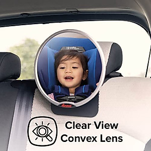 Diono Baby Car Mirror 4 Pack, Includes Safety Car Seat Mirror for Rear Facing Infant & See Me Too Rear View Baby Mirror Both Fully Adjustable with Wide Crystal Clear View, Shatterproof,