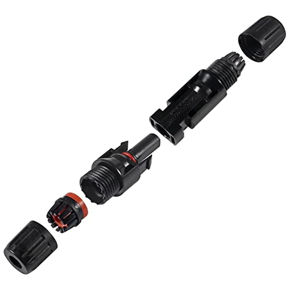 37 in 1 Solar Crimping Tool Kit,Wire Stripper, 6 Pairs of Male/Female Solar Panel Cable Connectors, 1 Crimper Tool,2pcs Spanner Wrench Tool Kit for 2.5/4.0/6.0mm² Solar Panel PV Cable